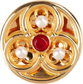 Chanel Ring - Chanel Big Golden Gripoa Brooch - Gr. unisize - in Mehrfarbig - f&uuml;r Damen