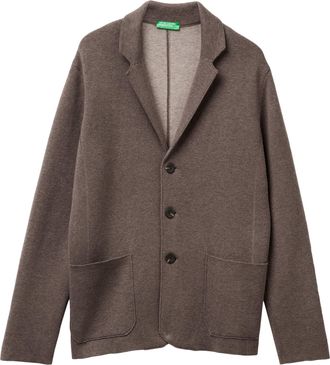 Benetton Herren Giacca 1y6sk601k Jacke, braun, M