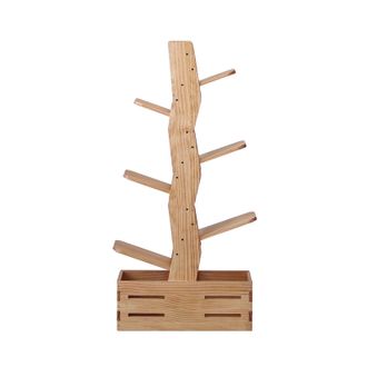 Generic 6/8-stufiges baumf&ouml;rmiges B&uuml;cherregal, kreativ gebogenes vertikales B&uuml;cherregal, B&uuml;cherregal, Einsteckzapfenstruktur, zur Aufbewahrung von B&uuml;chern und