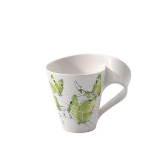 Villeroy & Boch NewWave Caff&egrave; Tasse &agrave; caf&eacute; Th&egrave;cle de la ronce vert fonc&eacute;, 300 ml, Hauteur: 11 cm, Porcelaine Premium, de sinople