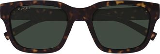 Gucci Eckige Sonnenbrille - - Accessories - unisex - Braun - 52 MM