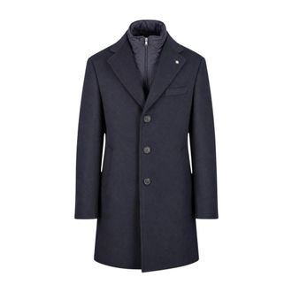 Manuel Ritz Einreiher-Mantel - - Coats - Herren - Blau - S