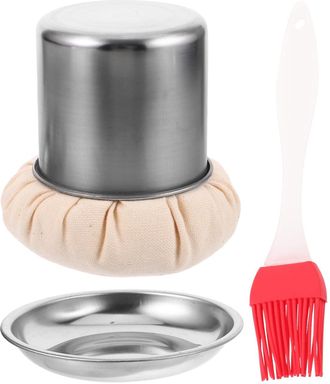 Pretyzoom &Ouml;lwischer Multifunktionaler K&uuml;chenpinsel F&uuml;r Pfannkuchen Grill & Backen Praktischer &Ouml;lverteiler F&uuml;r Haushalt Und Restaurant 9.5X9.5X9 cm