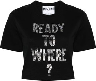 Moschino Femme, Tops, Noir, Taille: 40 FR T-Shirt
