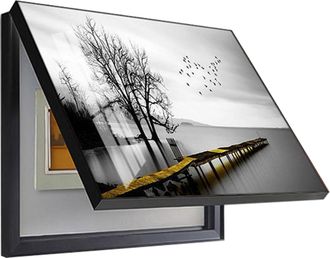 Generic Stromzähler Dekorativ Zählerkasten An Der Wand Montierte Schalttafelabdeckung Wandgemälde Dekorative Bilder Moderne Schalttafelabdeckung,03,Hydraulic 