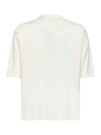 Hev&ograve; Mens Polo Shirt Taranto Ivory Cotton T-shirts And Polos