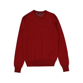 Herno Mehrfarbiges Sweatshirt aus Schurwolle - - Knitwear - Herren - Rot - L