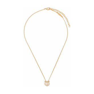 Ferragamo Femme, Accessoires, Jaune, Taille: ONE Size Pendentif Gancini Cristal Collier