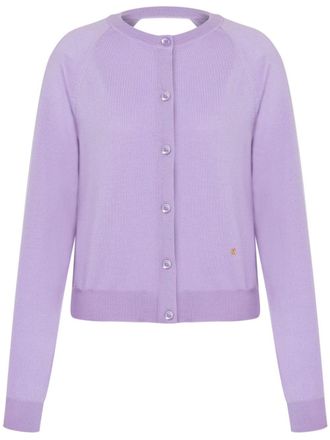 Moschino Cardigan mit Cut-Out - Violett
