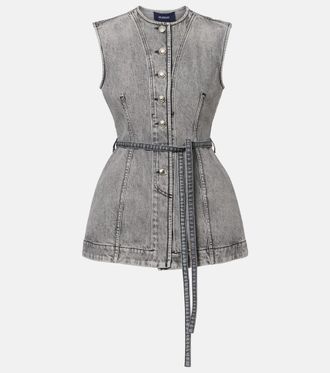 Sportmax Veste sans manches Orli en jean