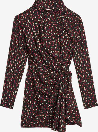 Isabel Marant Robe Ora - Femme - Noir-rouge - Taille 34 - Isabel Marant - cadeau de noël femme