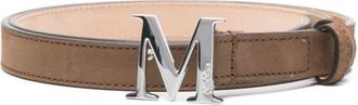Max Mara Femme, Accessoires, Brun, Taille: L M Logo Buckle Belt