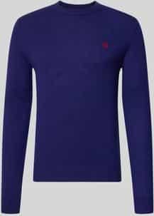 Mc Neal Slim Fit Strickpullover aus reiner Wolle mit Label-Stitching