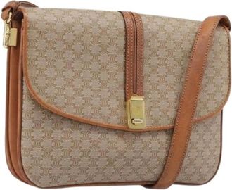 Celine Pre-owned Vintage Macadam Canvas Shoulder Bag - Femme - Pre-owned - Beige - Taille: ONE Size