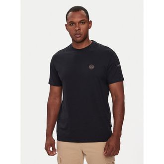 Napapijri T-Shirt S-Badge NP0A4I3N Schwarz Regular Fit