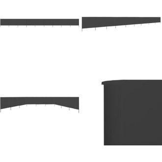 vidaXL 9-teiliges Windschutzgewebe 1200 x 160 cm Anthrazit - Windschutz - Faltwand - Sichtschutz - Privacy Screen - Gartenzubeh&ouml;r - Home & Living