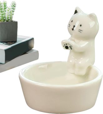 Generic Cartoon-Kätzchen-Kerzenhalter, wärmende Katzenpfoten-Kerzenhalter - Katzenkegel Räuchergefäß Räuchertablett - Niedlicher Räucherkegel-Brenner mit Räuc