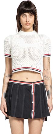 Thom Browne Cotton Pointelle Hector RWB T-Shirt