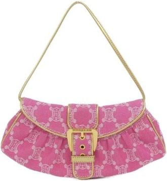 Celine Sac bandouli&egrave;re en toile Pre-owned - Femme - Pre-owned - Rose - Taille: ONE Size
