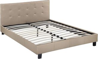 Habitat et Jardin Habitat Et Jardin - Lit double en pvc Julia - 140 x 190 cm - Taupe