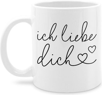 Shirtracer Tasse Tassen 325ml - Valentinstag Partner Freund & Freundin - ich liebe dich - Geschenke für Frauen Geschenkideen Männer Valentinstaggeschenk Ihn Jahr