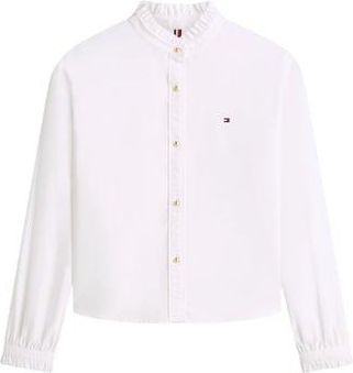 Tommy Hilfiger Chemise Oxford courte boxy &agrave; volants en coton