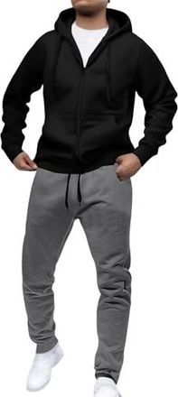 Generic Hommes Jogging Surv&ecirc;tement Sport Costume Sweat &Agrave; Zipp&eacute; Et Pantalon Jogging Sportwear Ensemble 2 Pi&egrave;ces Casual Sportif Tenue Sport Homme D&eacute;contract&eacute; V&ecirc;