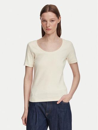 Max Mara T-Shirt Multij 2625946031 Creme Regular Fit