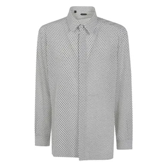 Tom Ford Homme, Chemises, Multicolore, Taille: 5XL Chemise &agrave; coupe fluide imprim&eacute; diamant