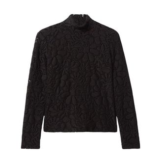 La DoubleJ Spitzen Rollkragen - - Knitwear - Damen - Schwarzk - S