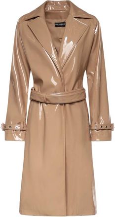 Dolce & Gabbana Femme, Manteaux, Beige, Taille: 38 FR Trench-coat en similicuir enduit