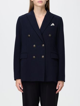 Circolo 1901 Blazer crois&eacute; en coton avec boutons m&eacute;talliques