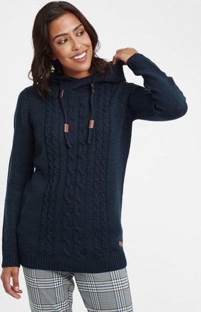 Oxmo Strickpullover OXCABLE Strickpulli lang geschnitten