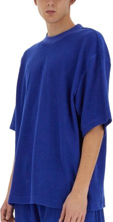 Burberry Oversized Cotton T-Shirt - Blue
