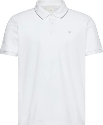 Calvin Klein Homme, Tops, Blanc, Taille: XL Polo Piqu&eacute; Blanc Style Classique
