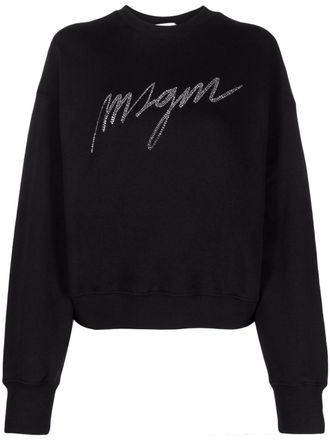 Msgm sweat à ornements strassés - Noir