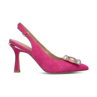 Alma En Pena Alma EN Pena, Femme, Chaussures, Rose, Taille: 41 EU Escarpin Slingback &agrave; boucle en strass multicolores