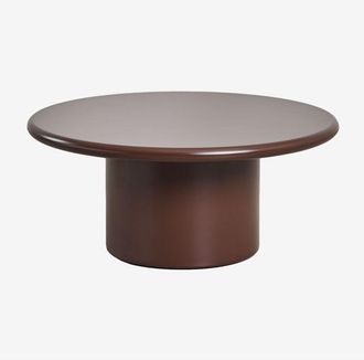 Sklum Sklum - Table basse ronde en mdf (Ø80 cm) Rodeo Brun Café