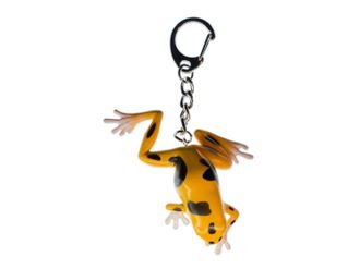 Miniblings Frosch Schl&uuml;sselanh&auml;nger Giftfrosch Orange - Handmade Modeschmuck I I Anh&auml;nger Schl&uuml;sselring Schl&uuml;sselband Keyring