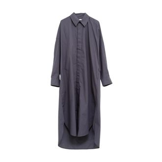 Frankie Shop Bloom Shirtdress mit geschwungenem Saum - - Dresses - Damen - Grau - XS