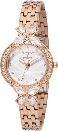Invicta Wildflower 69099 Damenuhr - Quarzwerk - Metall mit wei&szlig;em Zifferblatt - 30 mm