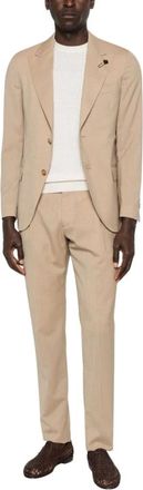Lardini Homme, Costumes, Beige, Taille: M Single Breasted Suit