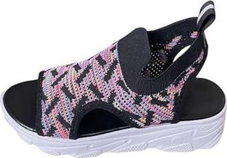 Generic Sandales Femme &eacute;t&eacute; Confortable Bout Ouvert Orthop&eacute;dique Chaussures Antid&eacute;rapant Respirantes D&eacute;Contract&eacute;Es Sandales de Plage Leger Boho Platform Sandal