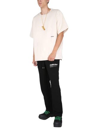 AMBUSH Padded Cotton with Embroidered Logo T-Shirt - Ivory