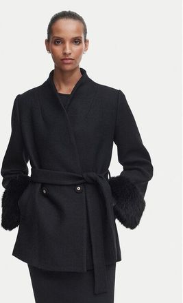 Rinascimento Rinascimento Wollmantel CFC0131079003 Schwarz Regular Fit