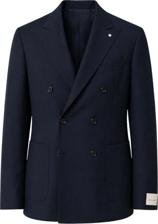 Luigi Bianchi Mantova Homme, Vestes, Bleu, Taille: M Blazer sartoriale doppiopetto
