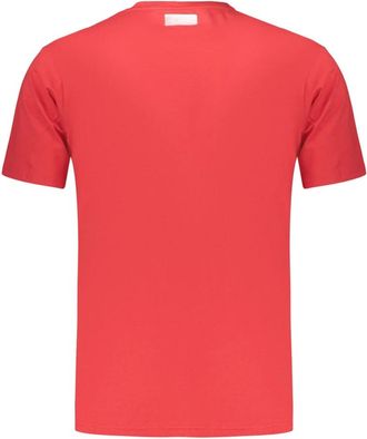 Dirk Bikkembergs Homme, Tops, Rouge, Taille: XL T-shirt &agrave; Manches Courtes avec Demi-Logo