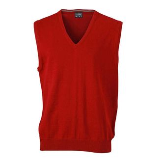 James & Nicholson James & Nicholson Klassischer &auml;rmelloser Herren-Baumwollpullover - XXL - Bordeaux