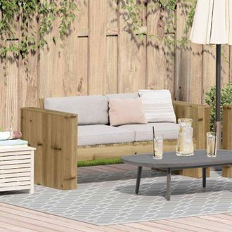vidaXL Vidaxl - Canap&eacute; de jardin Vert 134 x 60 x 62 cm Pin impr&eacute;gn&eacute;