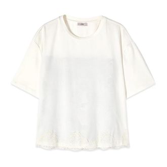 Oltre T-Shirt mit R&uuml;ckeneinsatz - - Tops - Damen - Wei&szlig; - 2XL